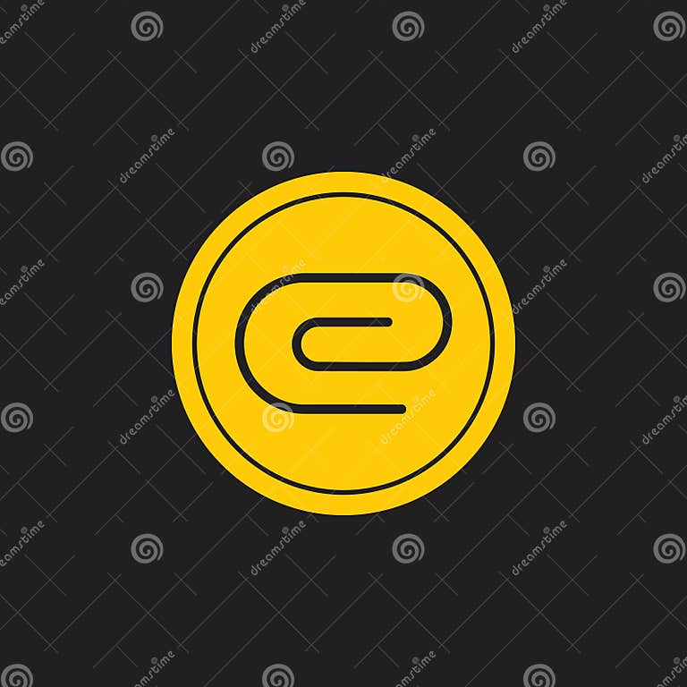 Paper Clip Circle Symbol Logo Vector Stock Vector - Illustration of ...