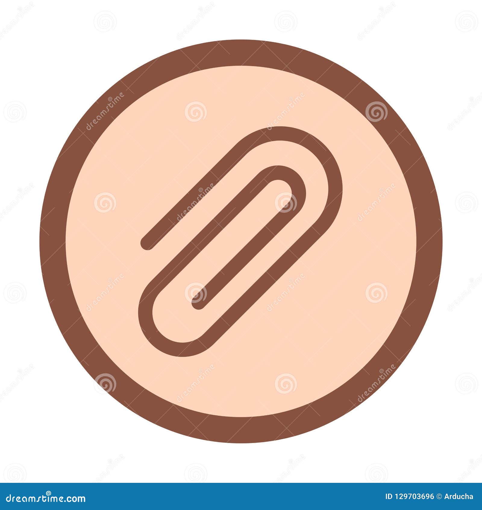 Paper clip circle symbol stock illustration. Illustration of symbol ...