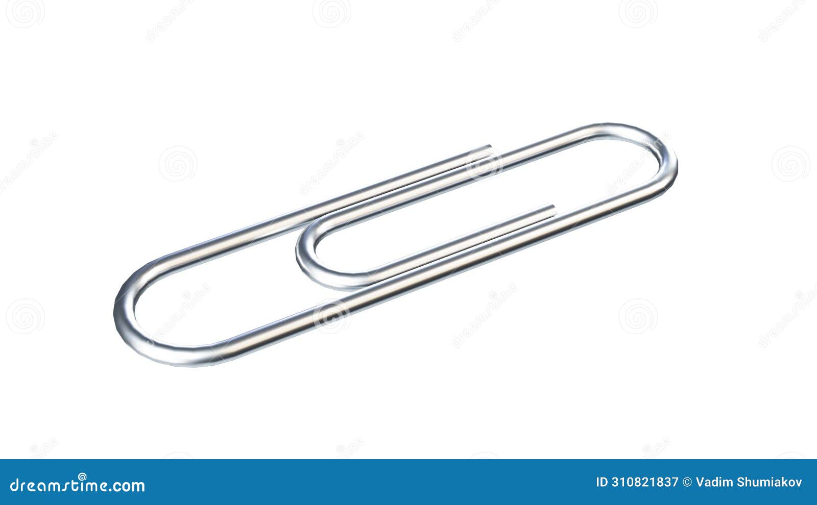 Paper Clip. 3d Render Icon. Cartoon Minimal Style Stock Illustration ...
