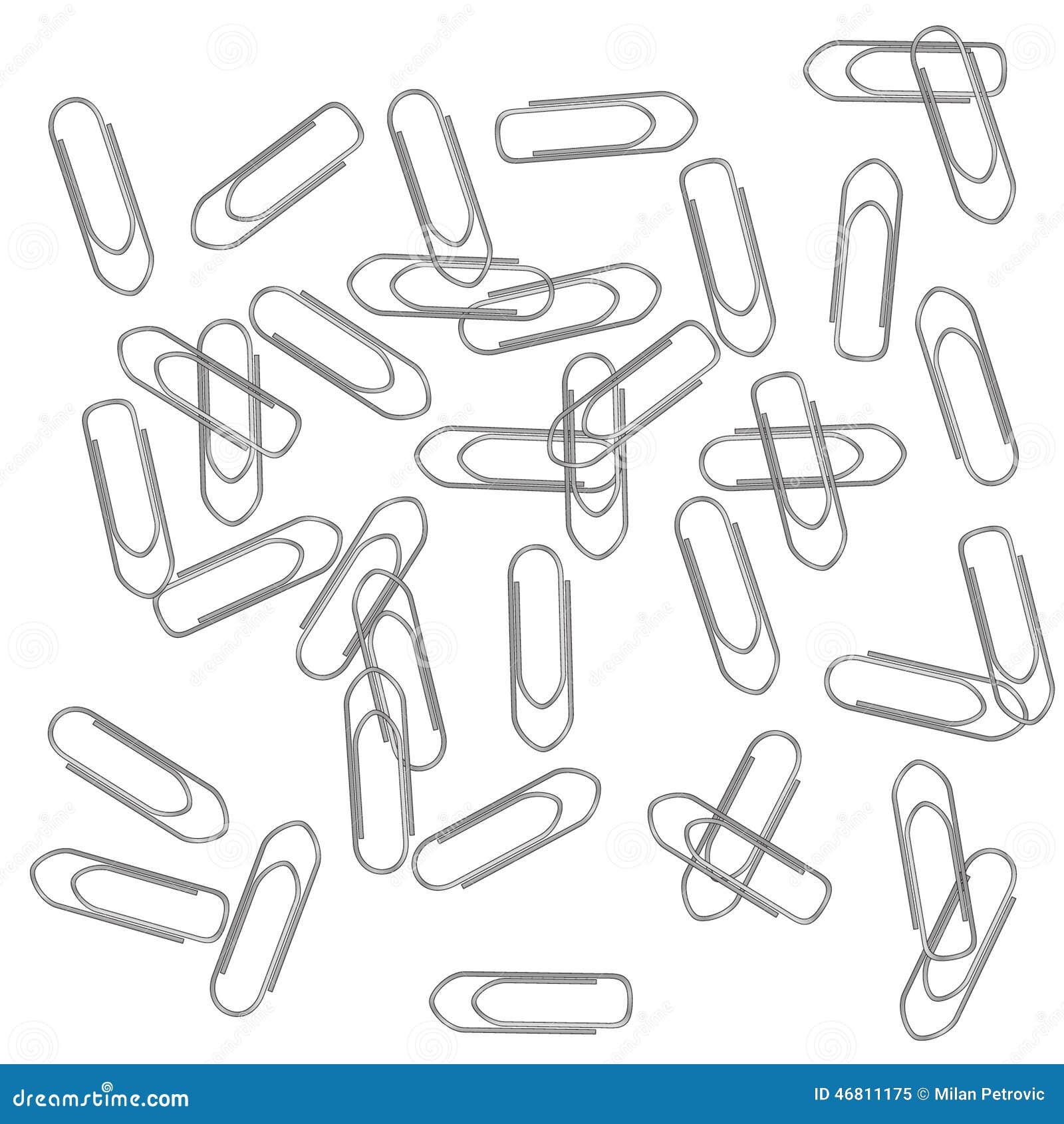 Paper clip grey art vector stock vector. Illustration of message - 46811175