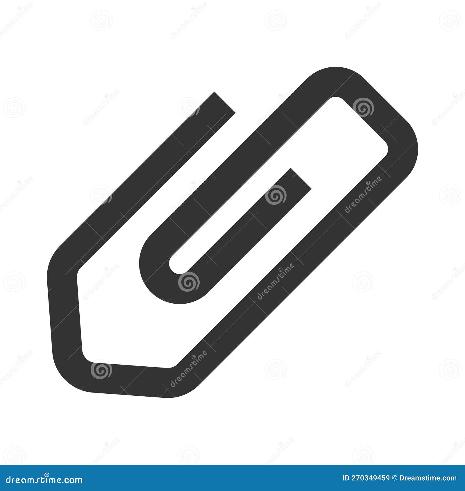 Paper clip icon stock vector. Illustration of document - 270349459