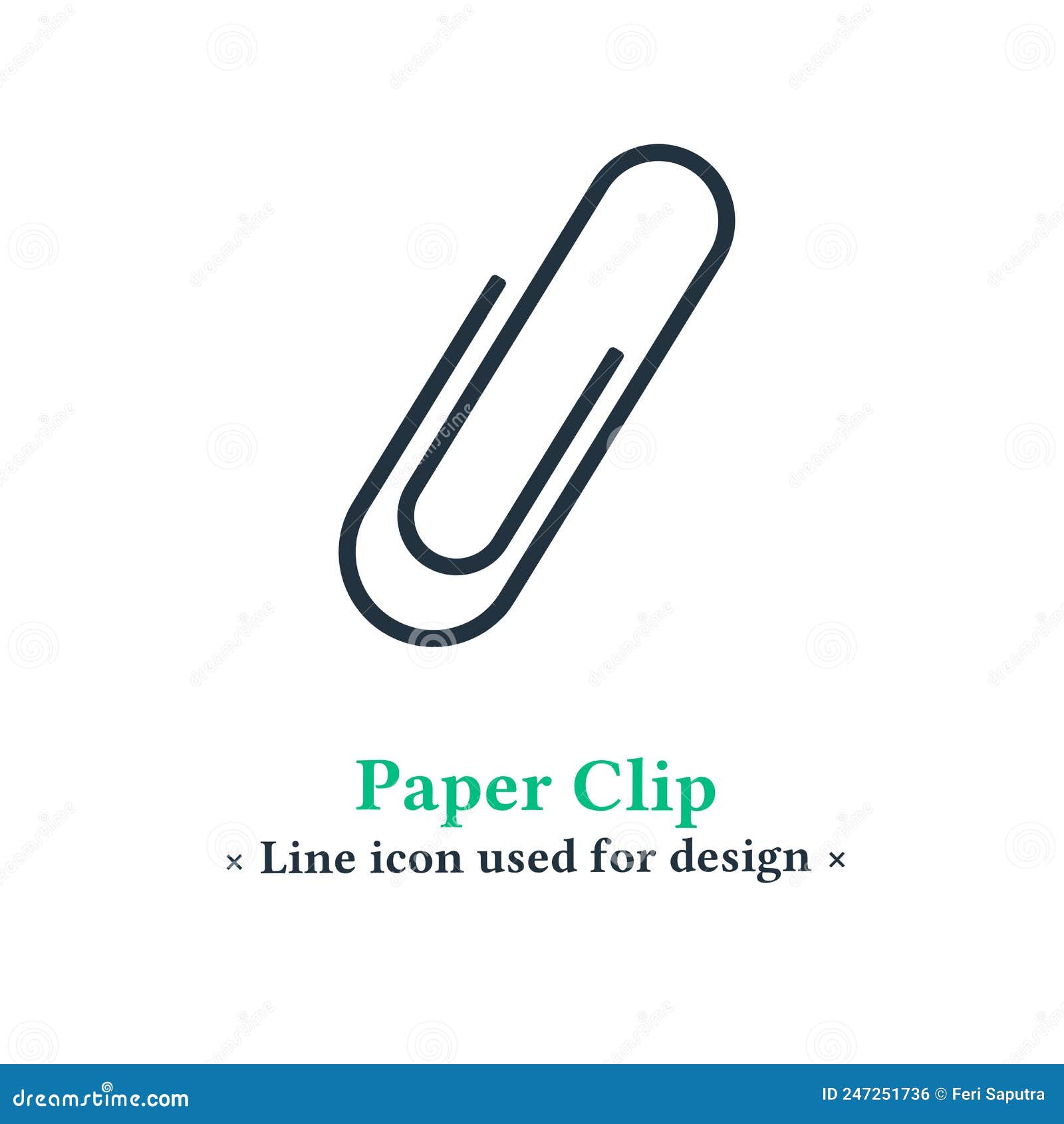 Paper clip icon concept stock vector. Illustration of page - 247251736