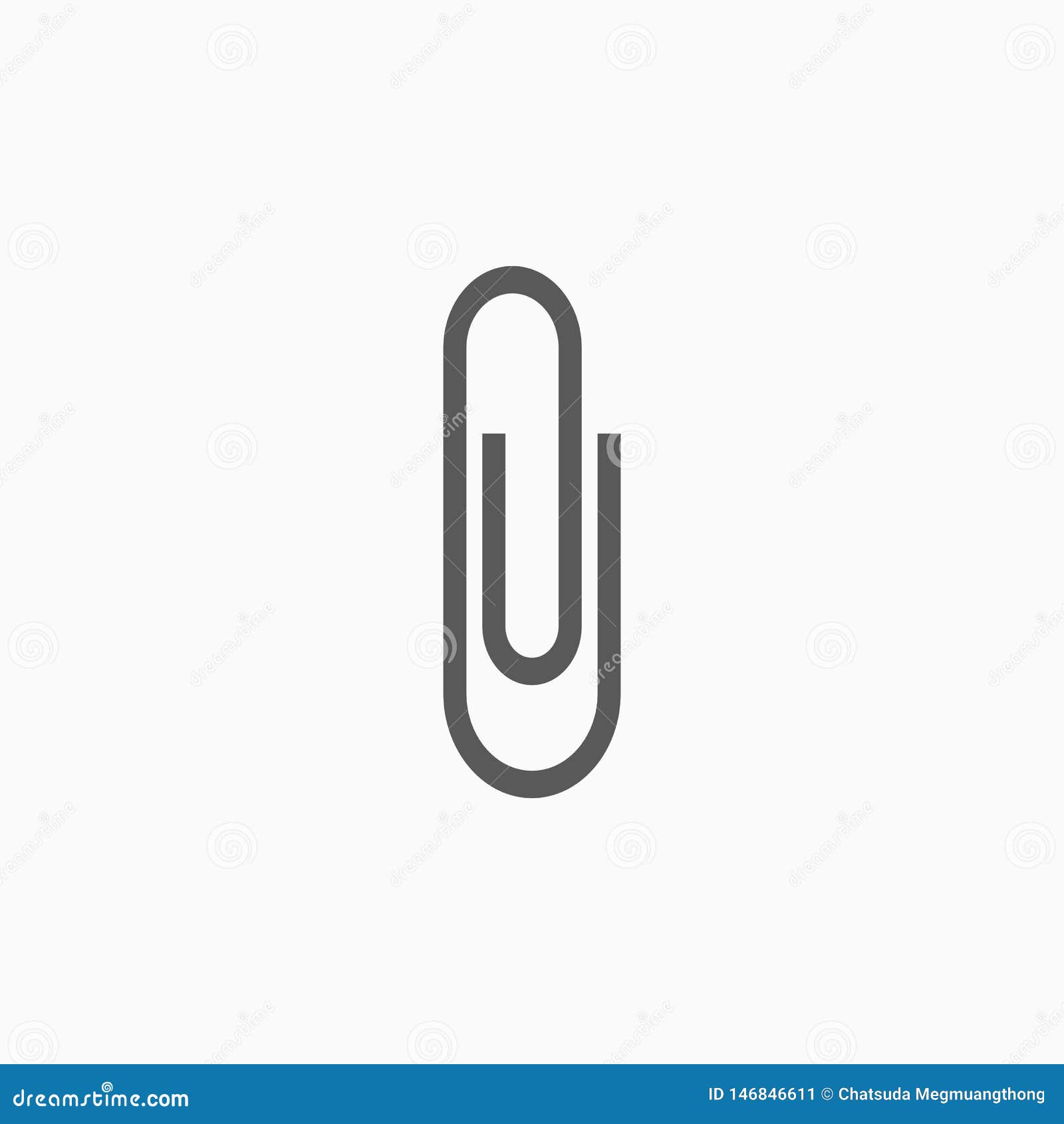 Paper Clip Icon, Attach, Clip, Sign Stock Vector - Illustration of card ...