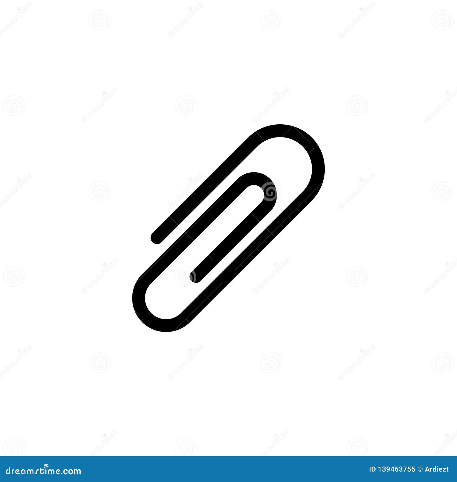 Paper Clip Icon. Simple Flat Vector Illustration Stock Vector ...
