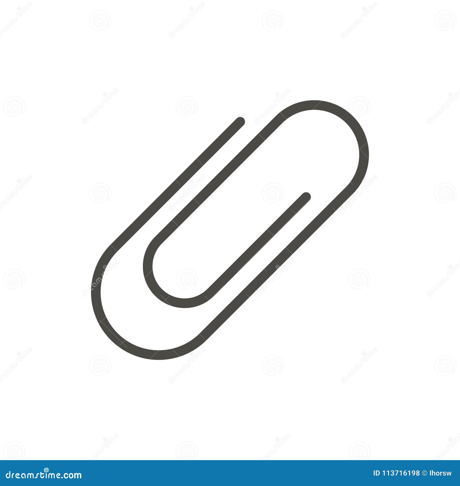 Paper Clip Icon Vector. Line Paperclip Symbol Stock Vector ...