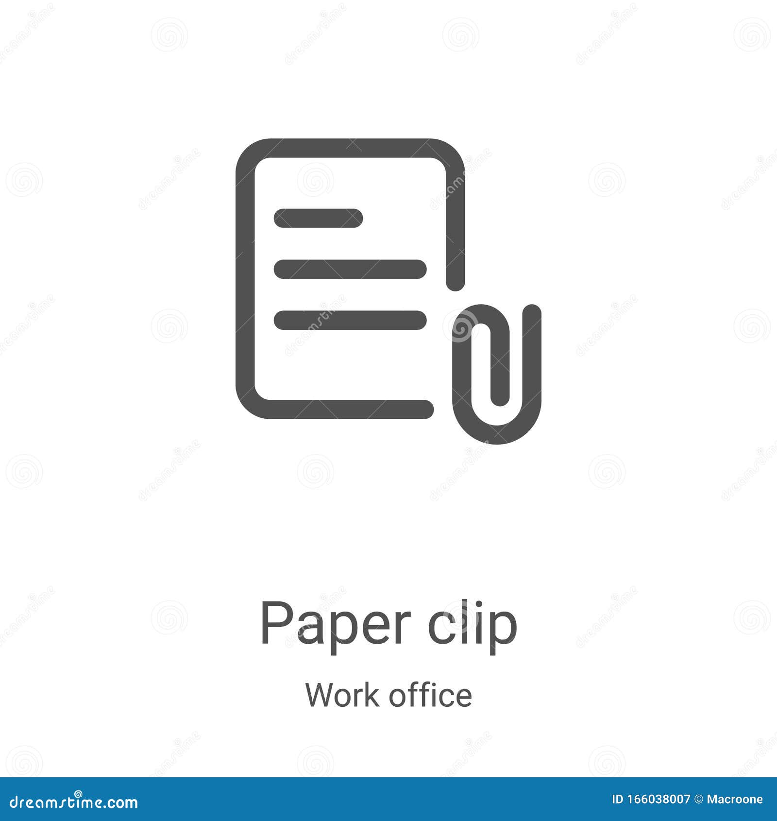 Paper Clip Icon Vector from Work Office Collection. Thin Line Paper ...