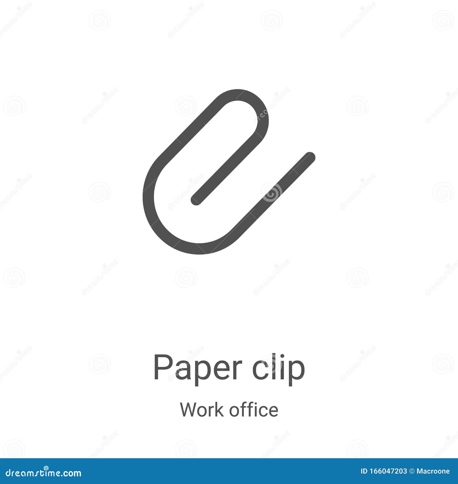 Paper Clip Icon Vector from Work Office Collection. Thin Line Paper ...