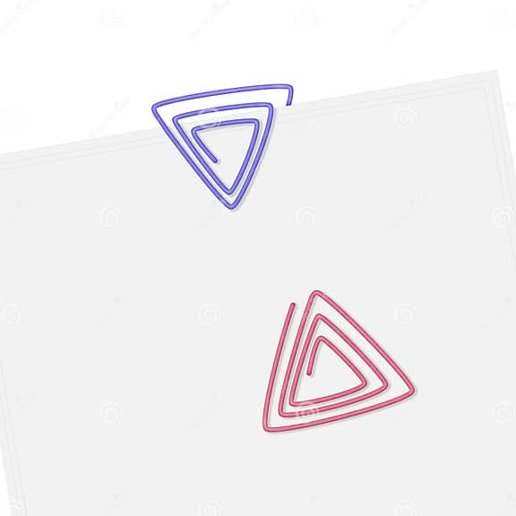 Paper Clip Illustration in the Form of Triangle. Stock Vector ...