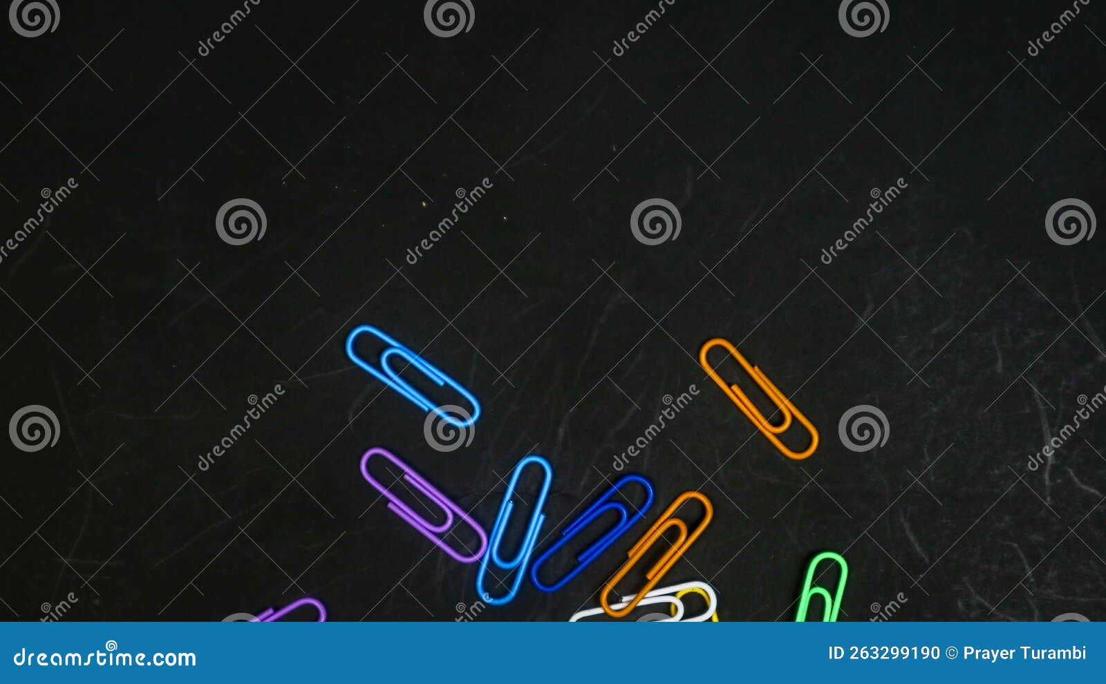 Paper Clip Isolated on a Black Background Stock Photo - Image of ...