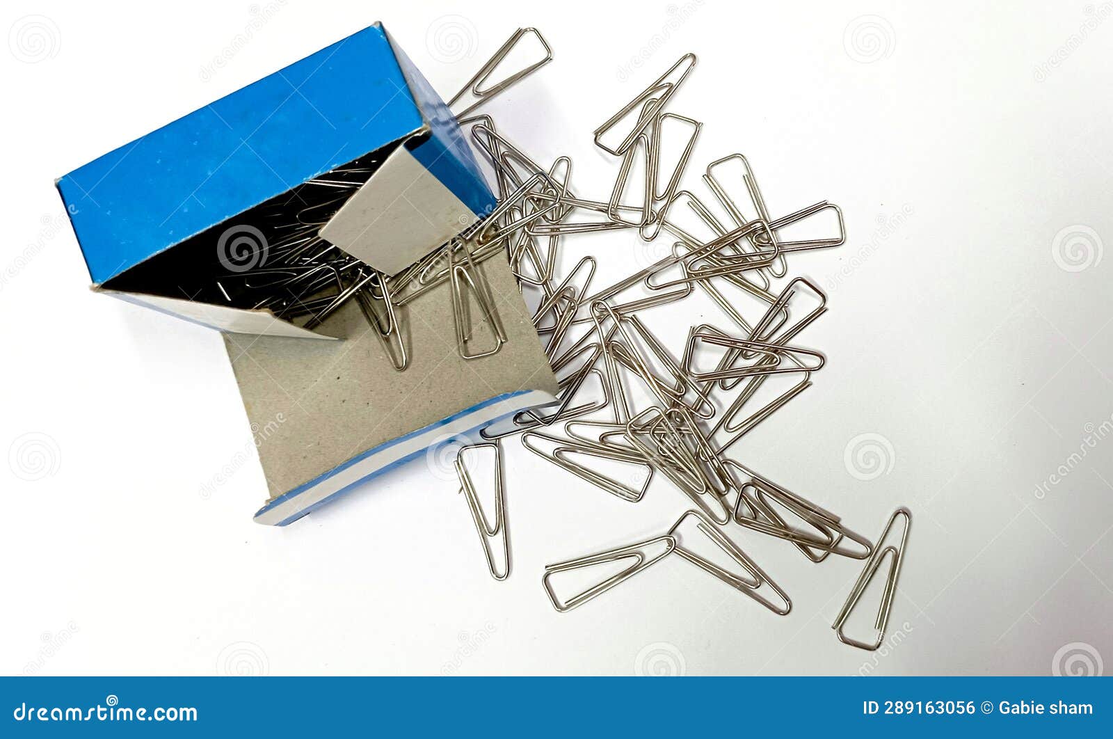 Paper Clip Isolated White Color, Office Use Stock Photo - Image of ...