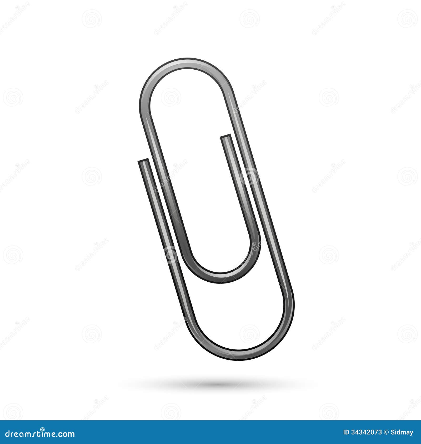 Clip Art Isolated Elements Set, Paper Clips Chain, Back To School Stock ...
