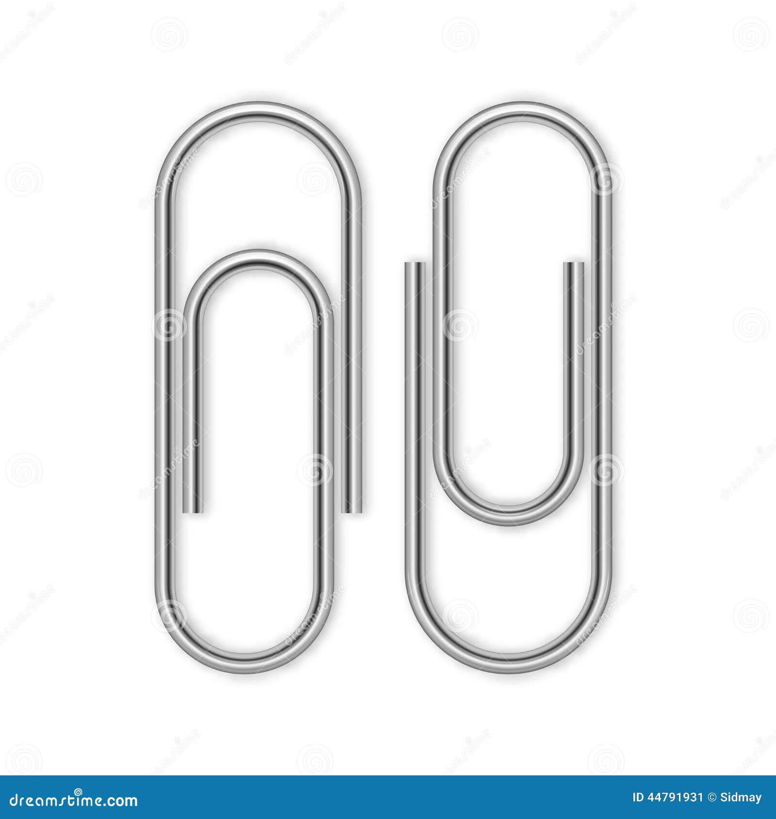 Clip Art Isolated Elements Set, Paper Clips Chain, Back To School Stock ...