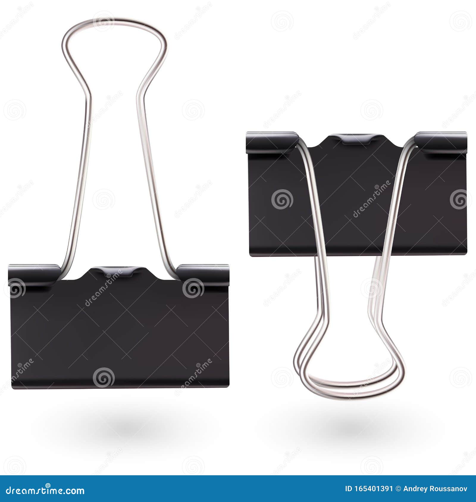 Paper Clip Isolated on White. Vector Illustration Stock Vector ...