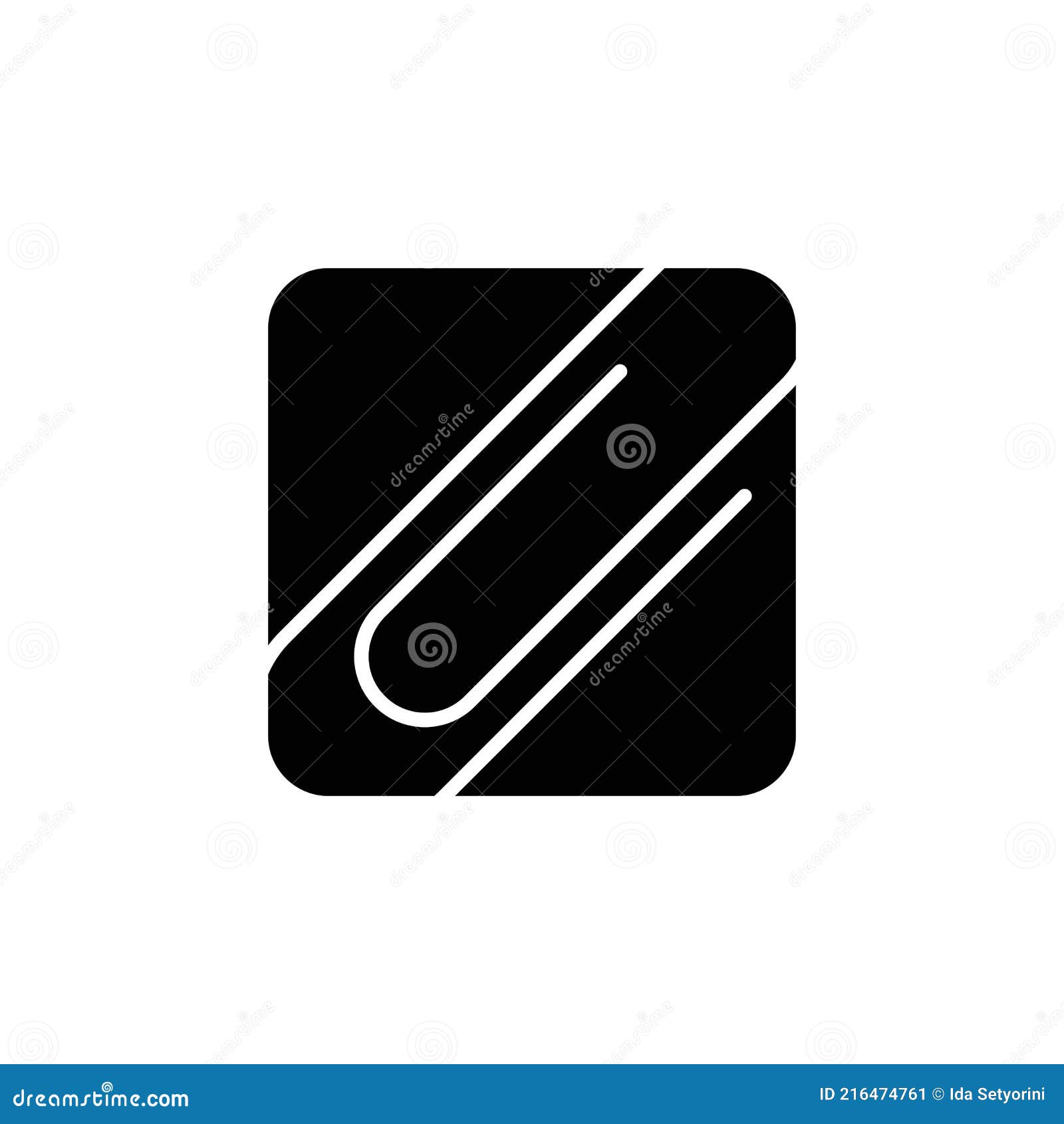 Paper clip logo stock vector. Illustration of reminder - 216474761