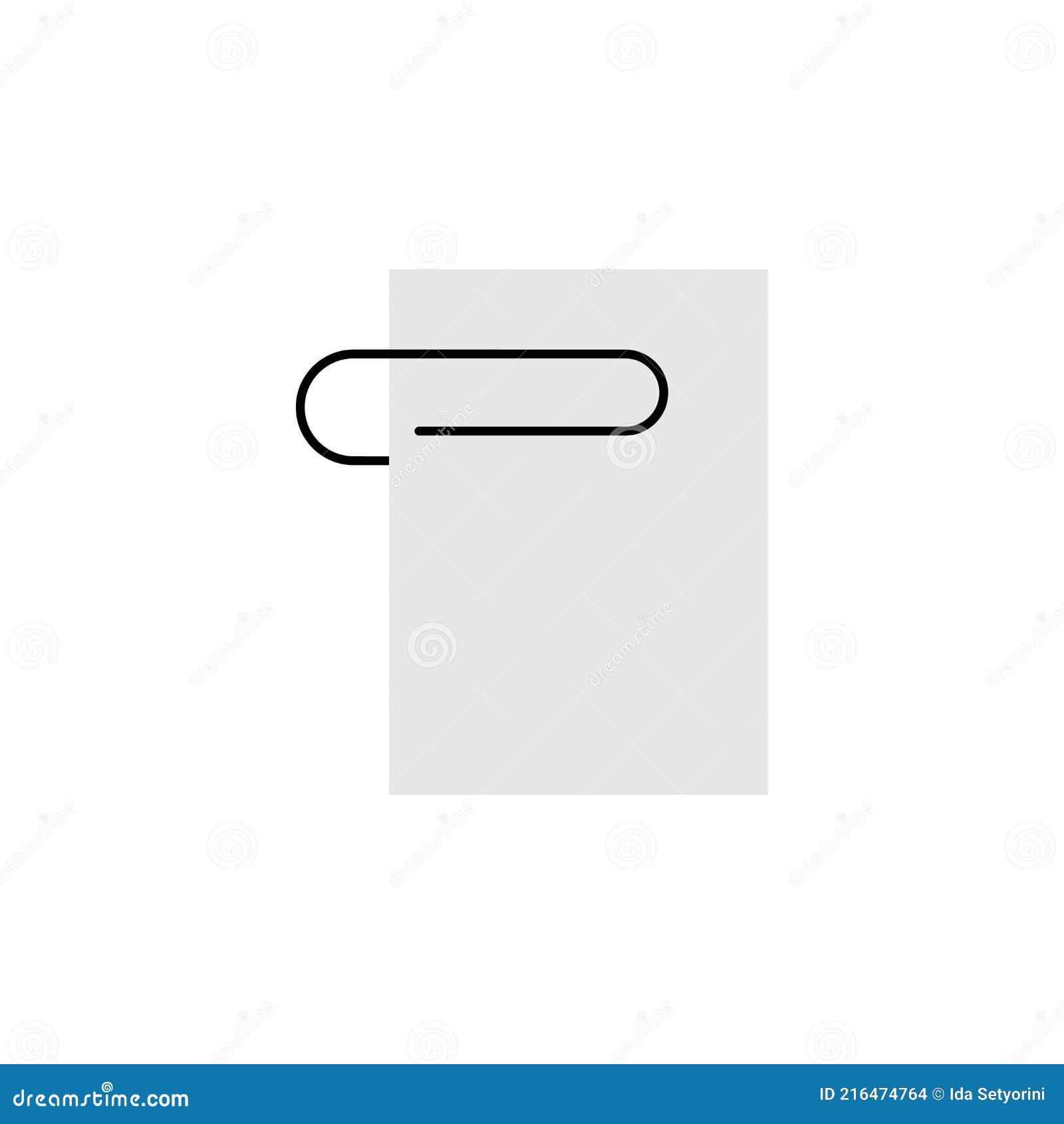Paper clip logo stock vector. Illustration of clip, line - 216474764
