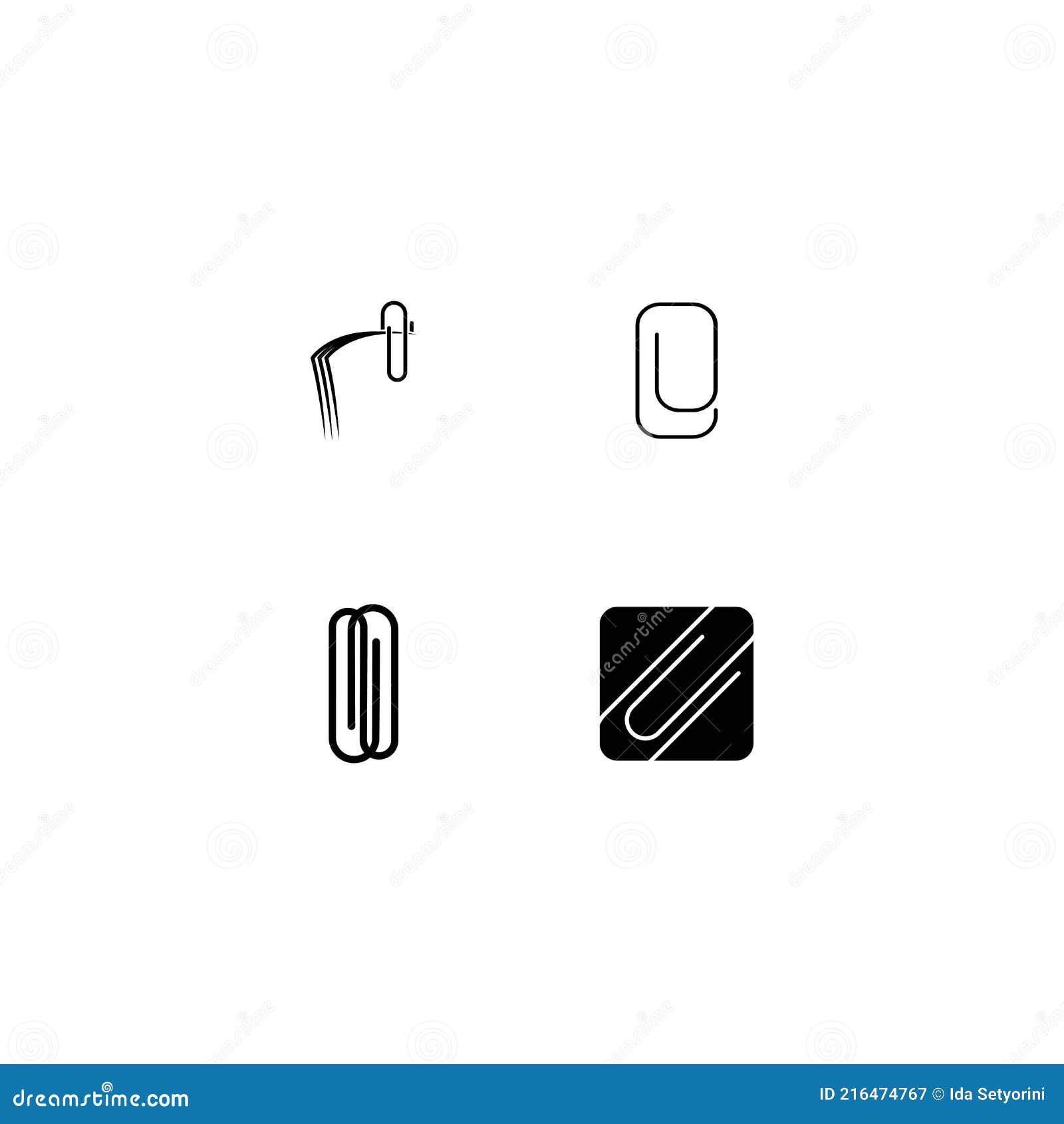 Paper clip logo stock vector. Illustration of document - 216474767