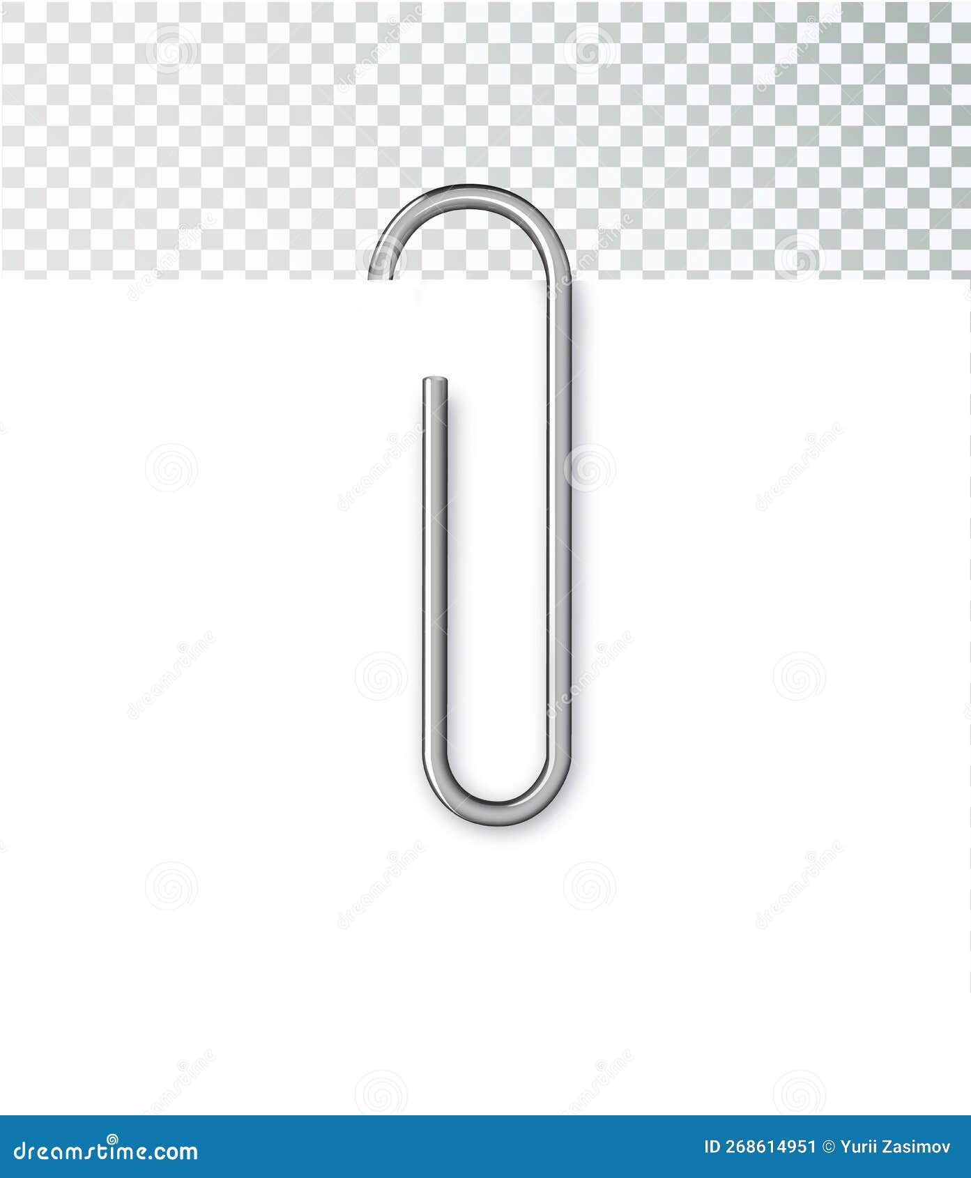 Paper Clip on Paper. Metal Page Paper Clip Holder, Binder Stock Vector ...
