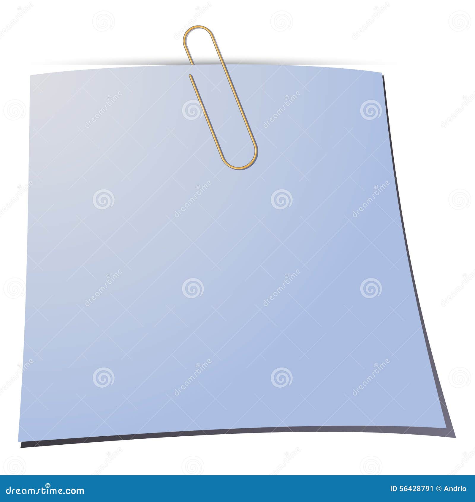 Paper Clip and a Paper Note Stock Vector - Illustration of artwork ...
