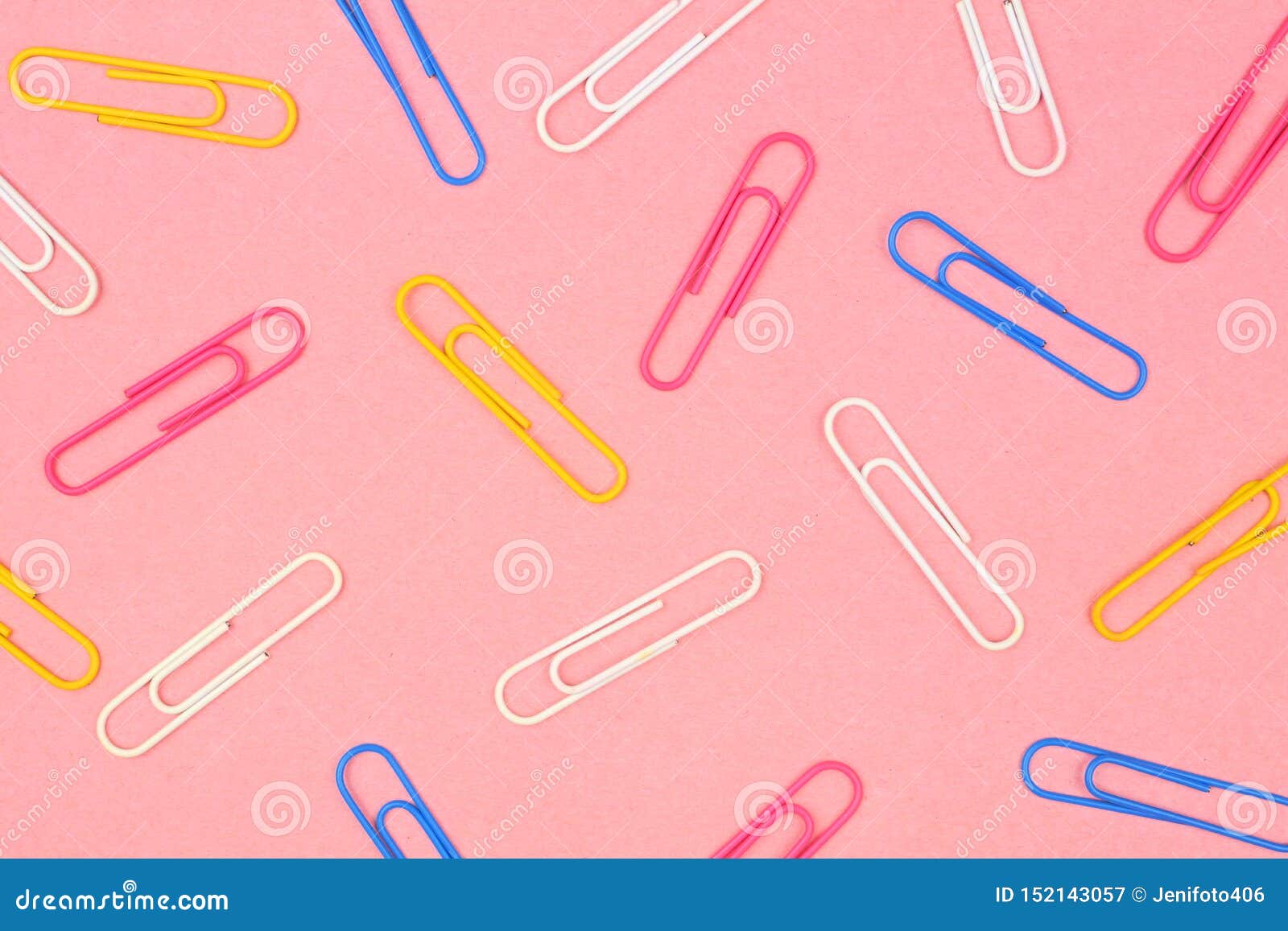Paper Clip Pattern on a Pink Paper Background Stock Image - Image of ...