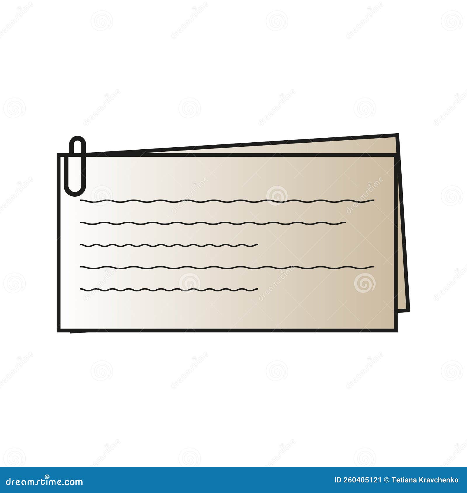 Paper Clip Sheets. Sticker Sheet. Vector Illustration. Stock Image ...