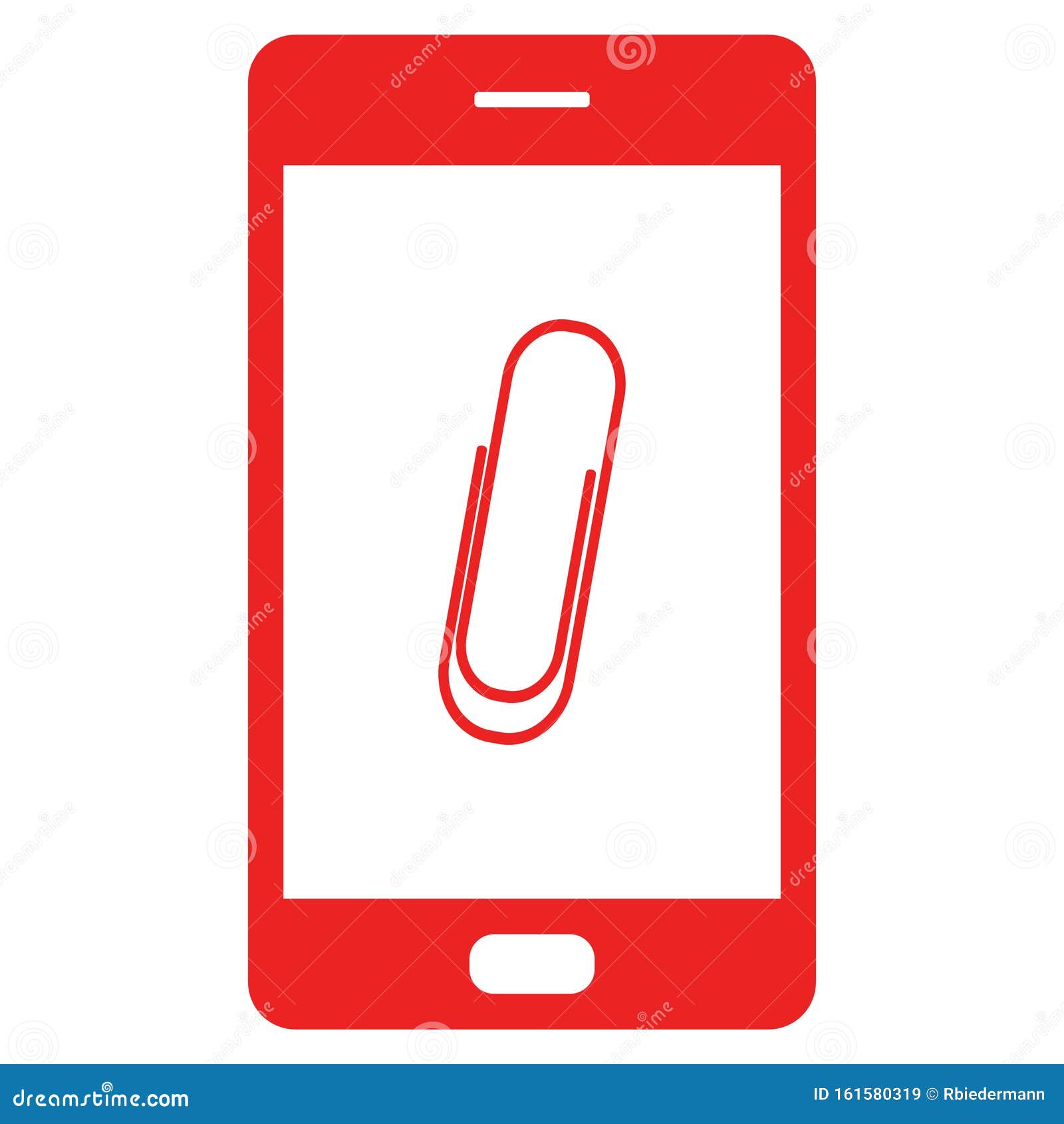 Paper Clip and Smartphone As Vector Illustration Stock Vector ...