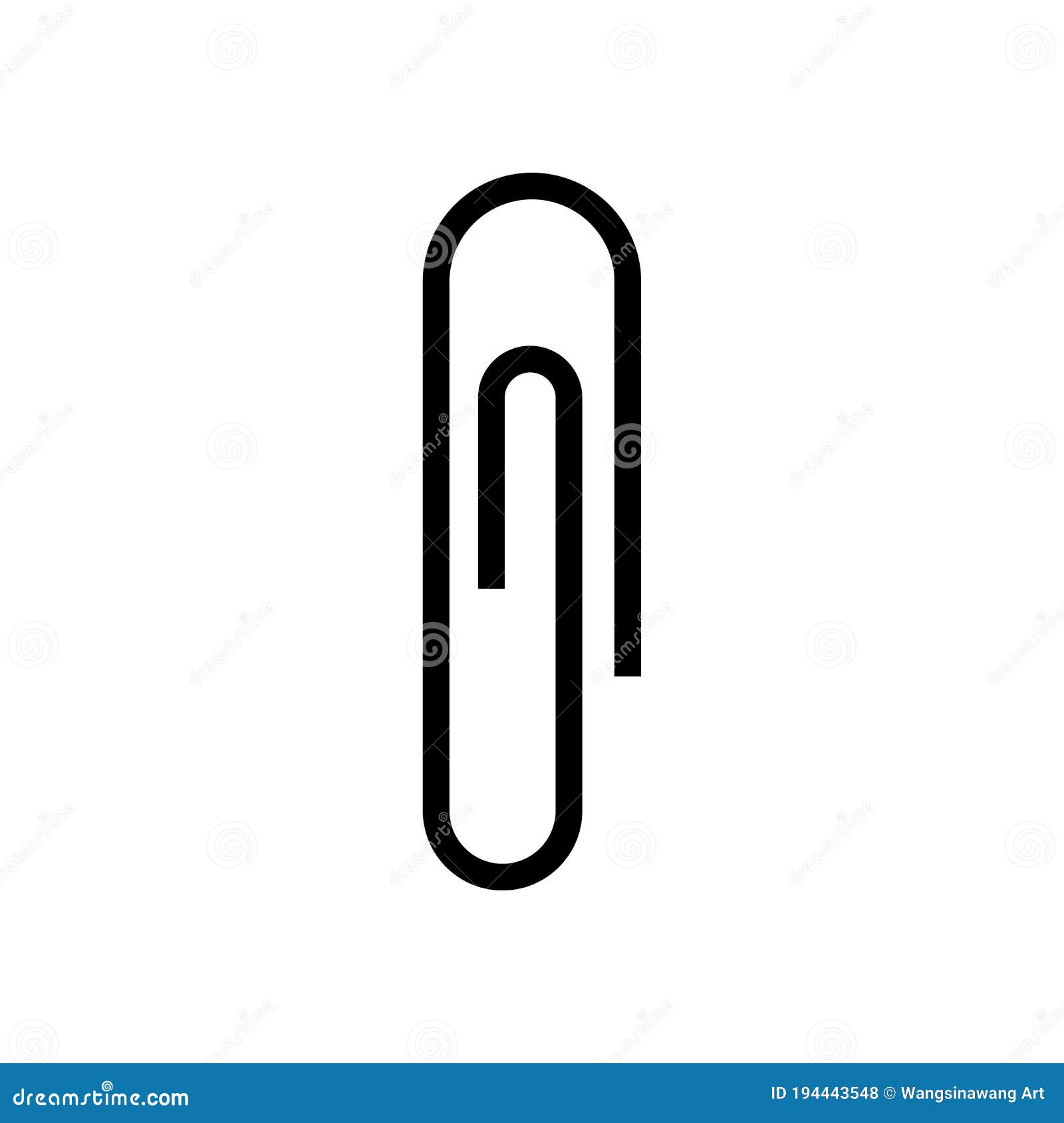 Paper clip symbol stock vector. Illustration of page - 194443548