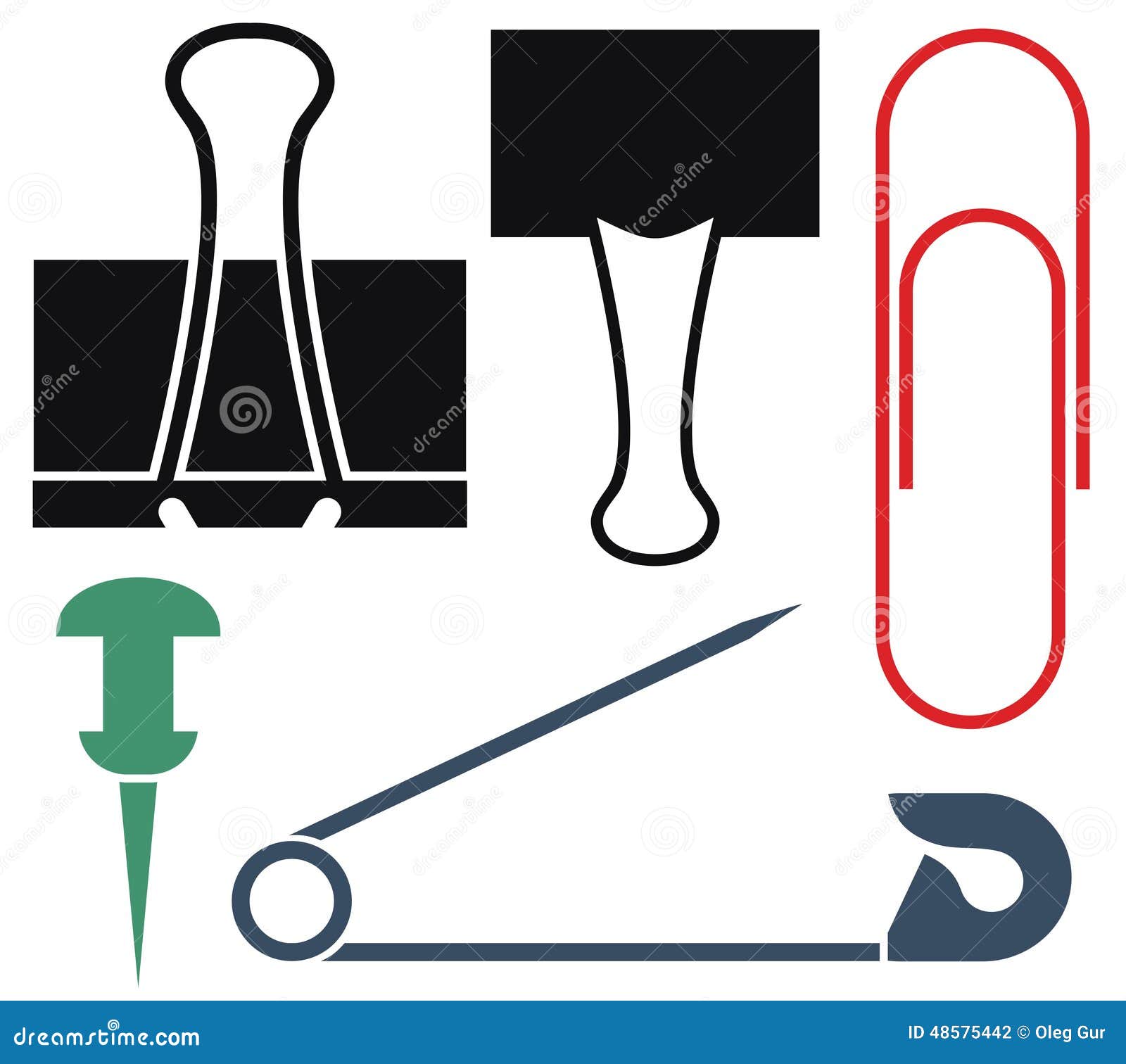 Paper Clip stock vector. Illustration of abstract, isolated - 48575442