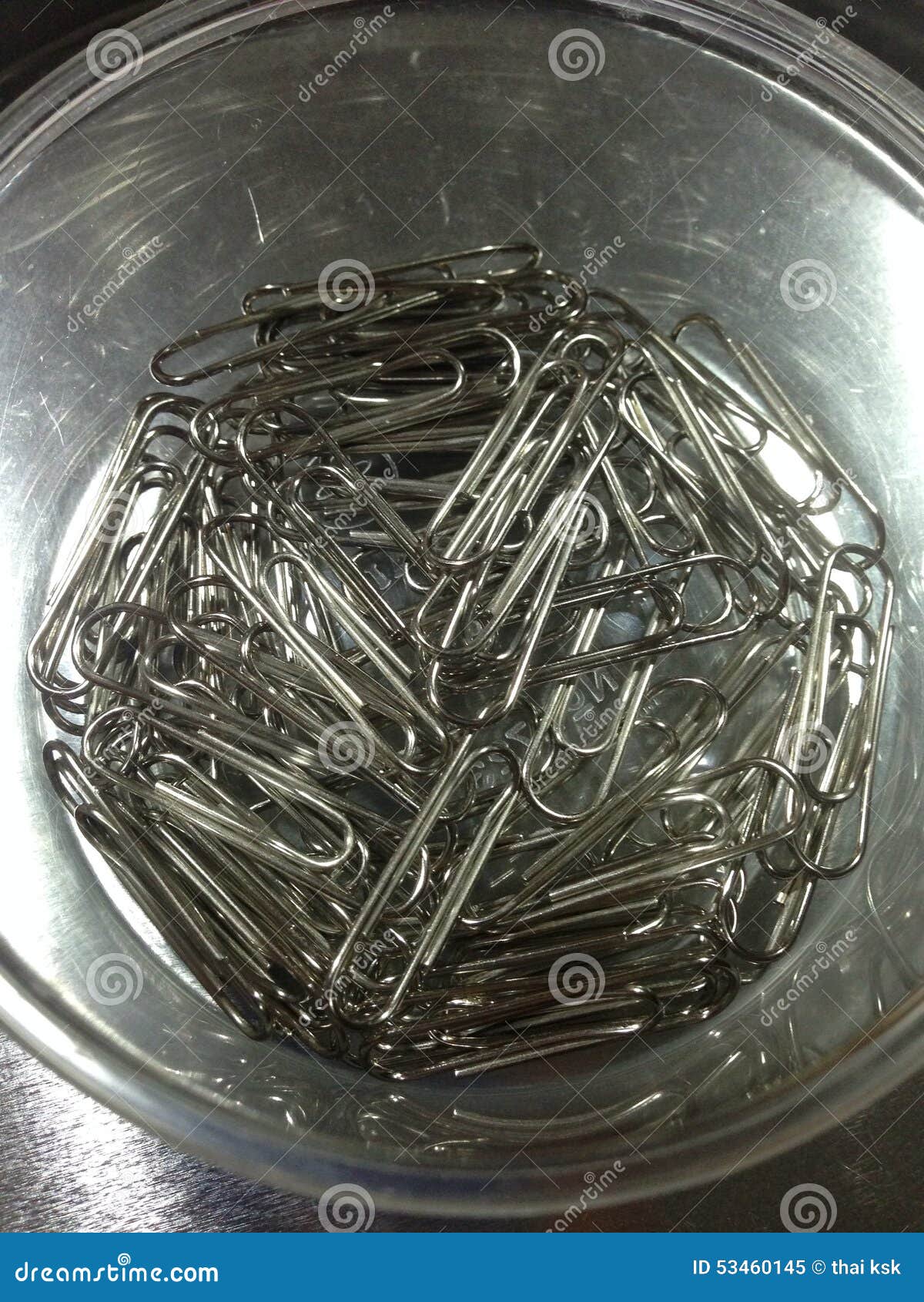 Paper Clip in a Visible Box Stock Image - Image of office, paper: 53460145