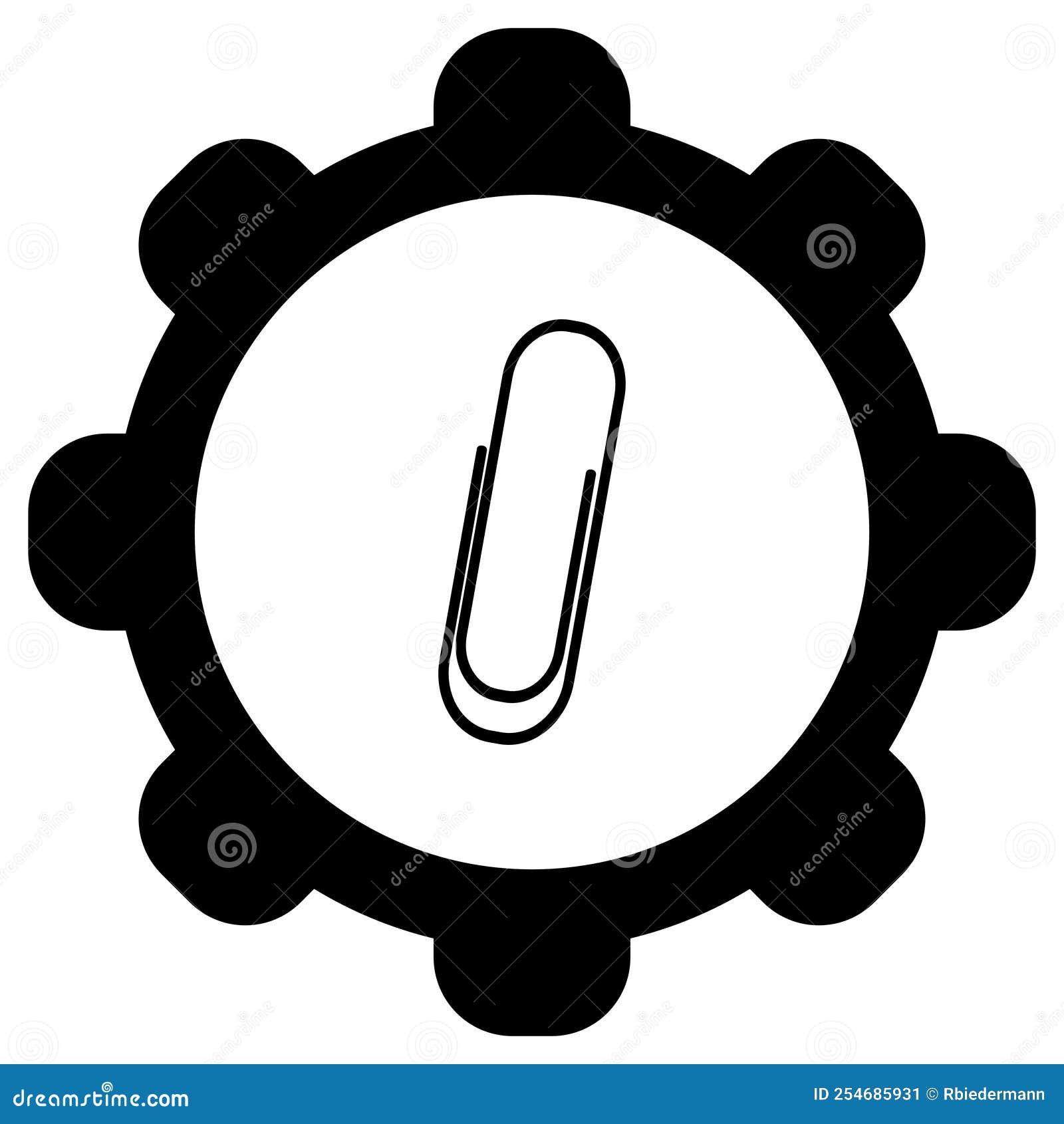 Paper clip and wheel stock vector. Illustration of office - 254685931
