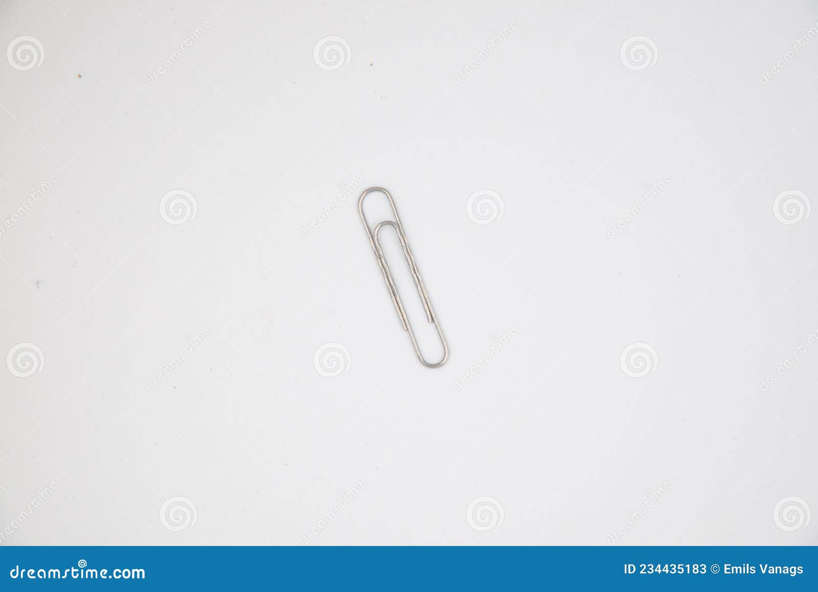 Paper Clip on a White Background Stock Image - Image of clip, isolated ...