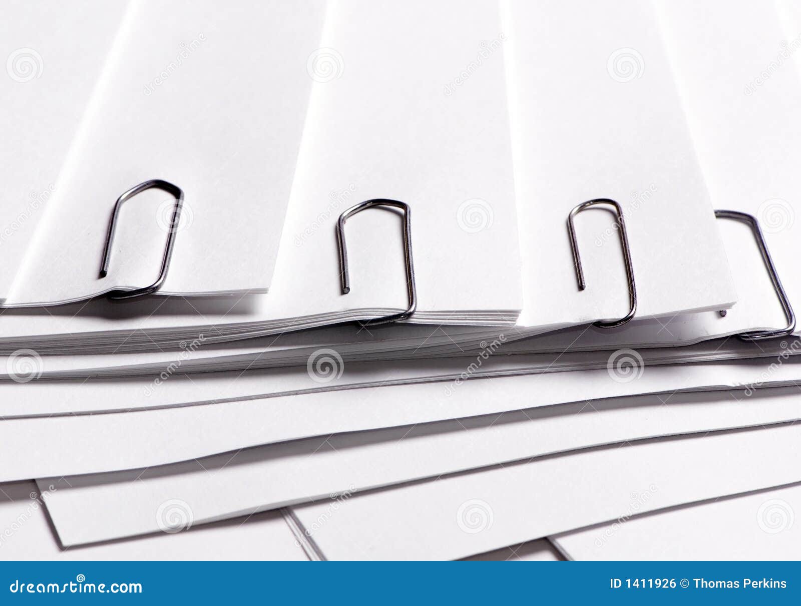 Paper clipped stock photo. Image of isolated, office, organize - 1411926