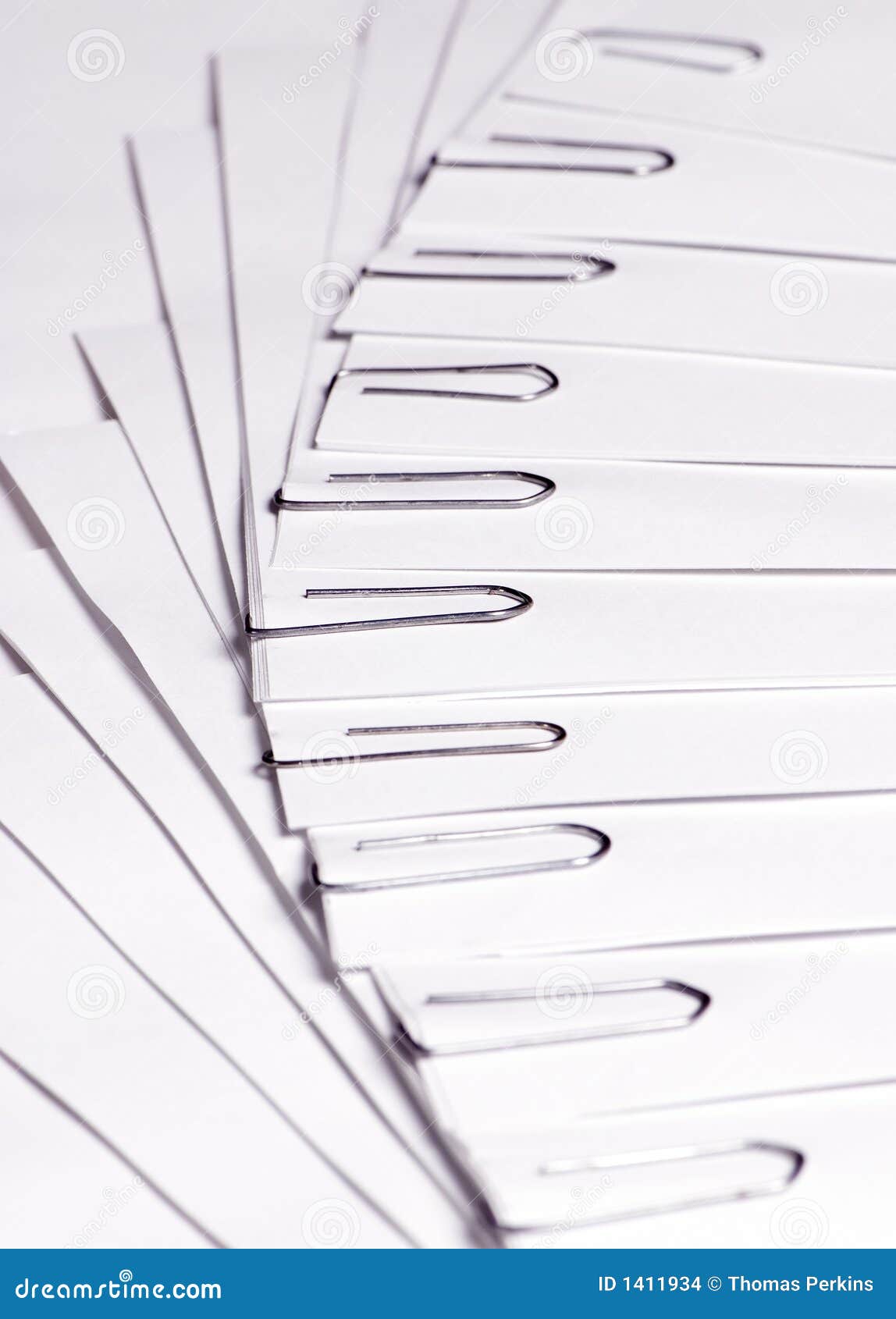 Paper clipped 2 stock photo. Image of corporate, fasteners - 1411934