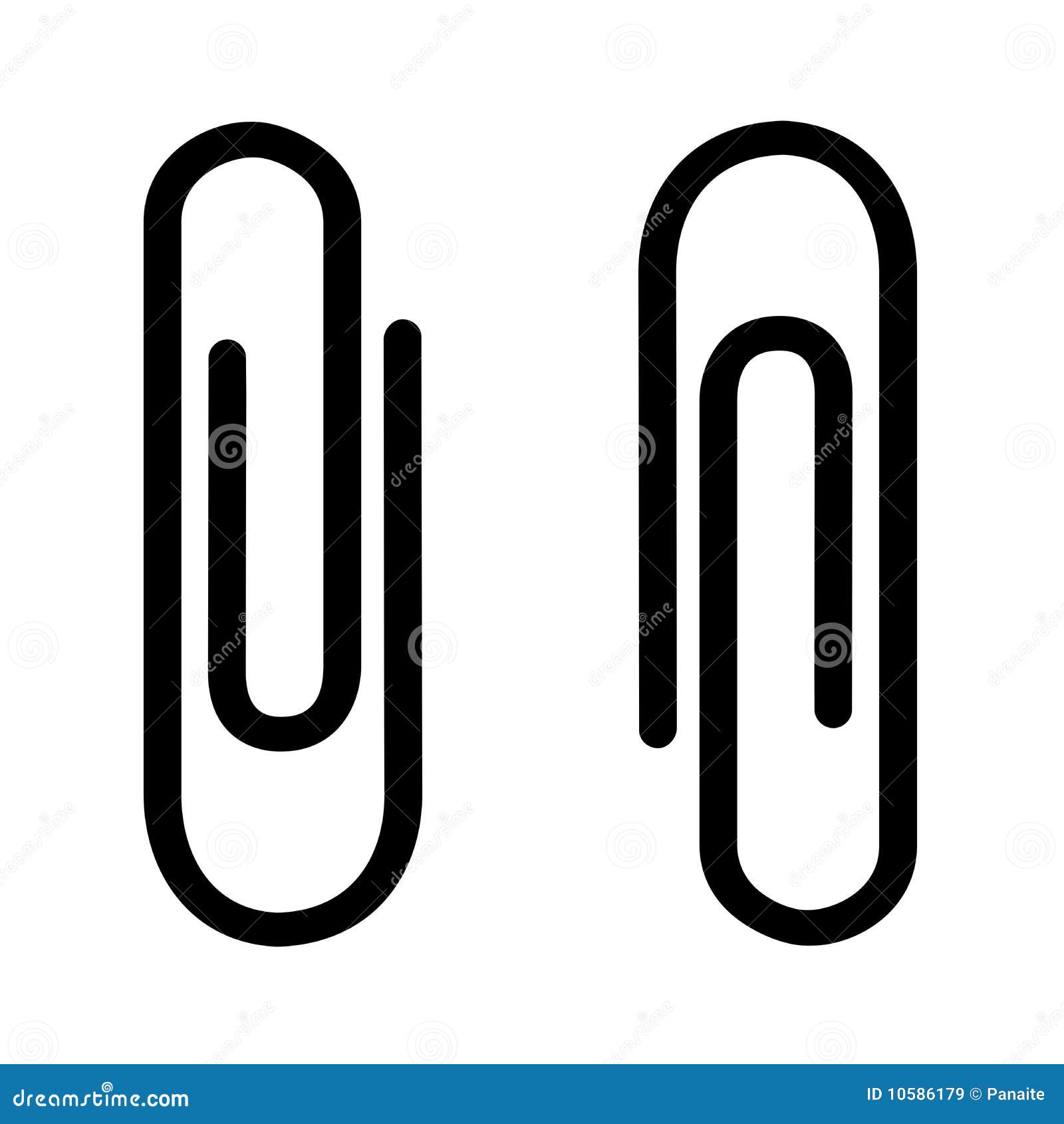 Paper clips stock illustration. Illustration of cartoon - 10586179