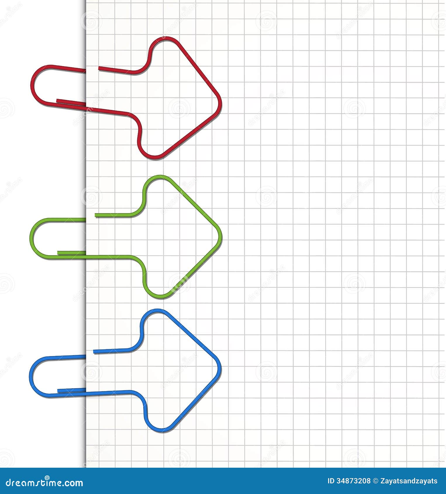 Paper clips stock vector. Illustration of arrow, eps10 - 34873208