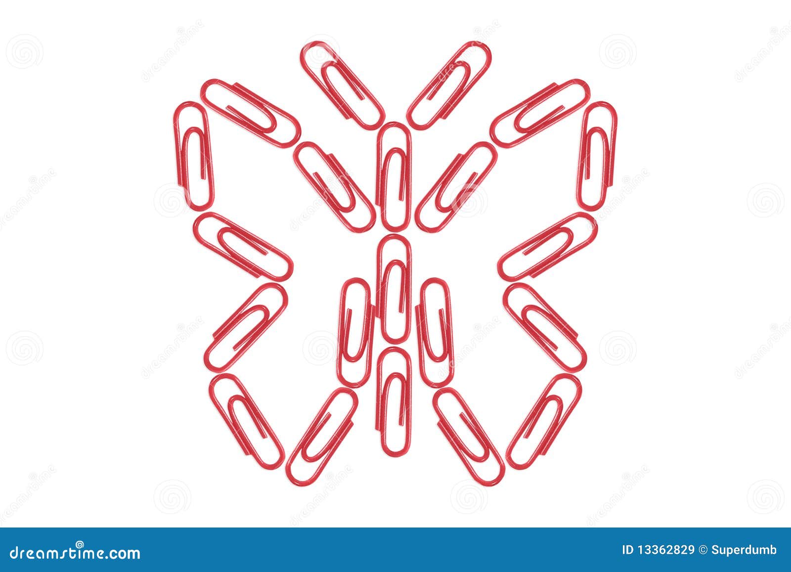 Paper Clips Butterfly stock image. Image of stationery - 13362829
