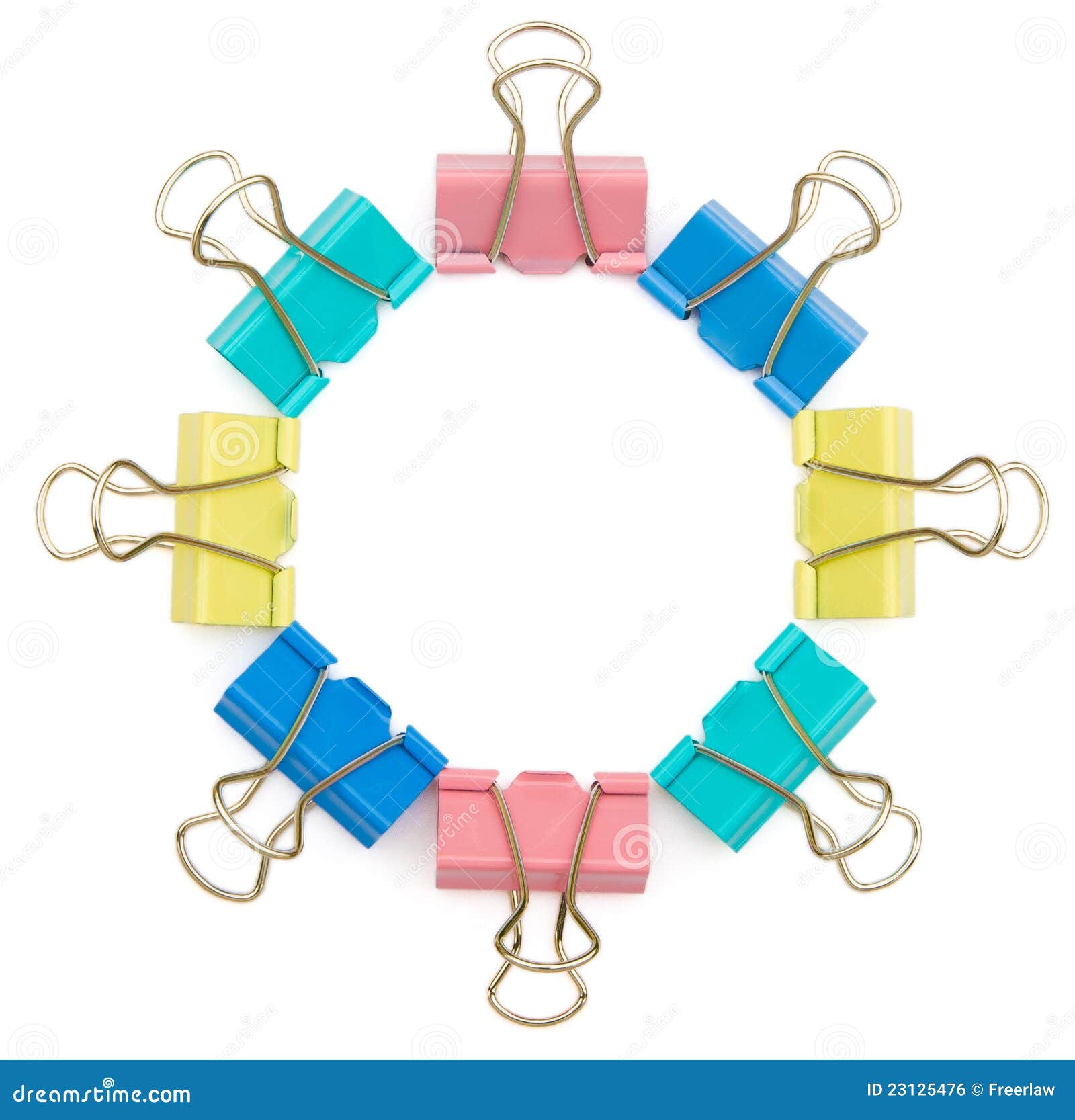 Paper clips in circle stock photo. Image of paperclip - 23125476