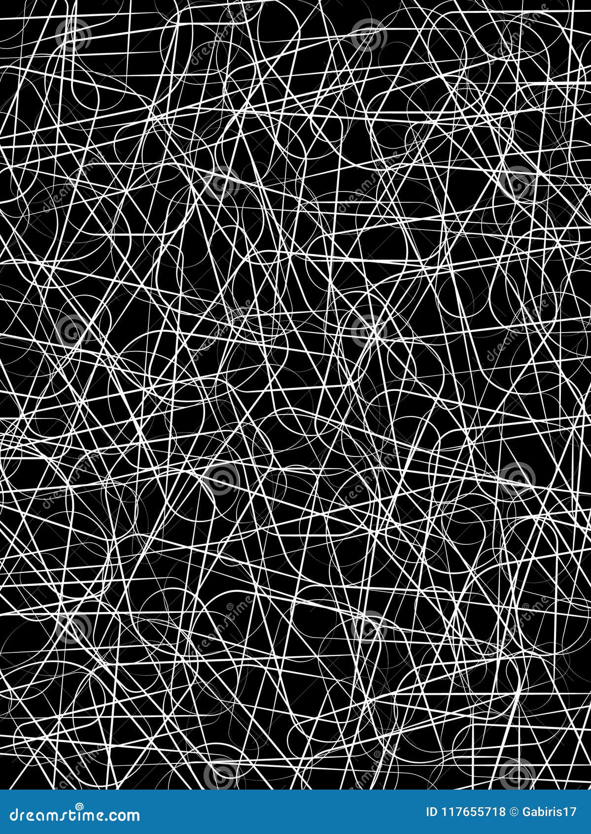 Paper Clips Design, Overlapping Pattern in Black and White Stock ...