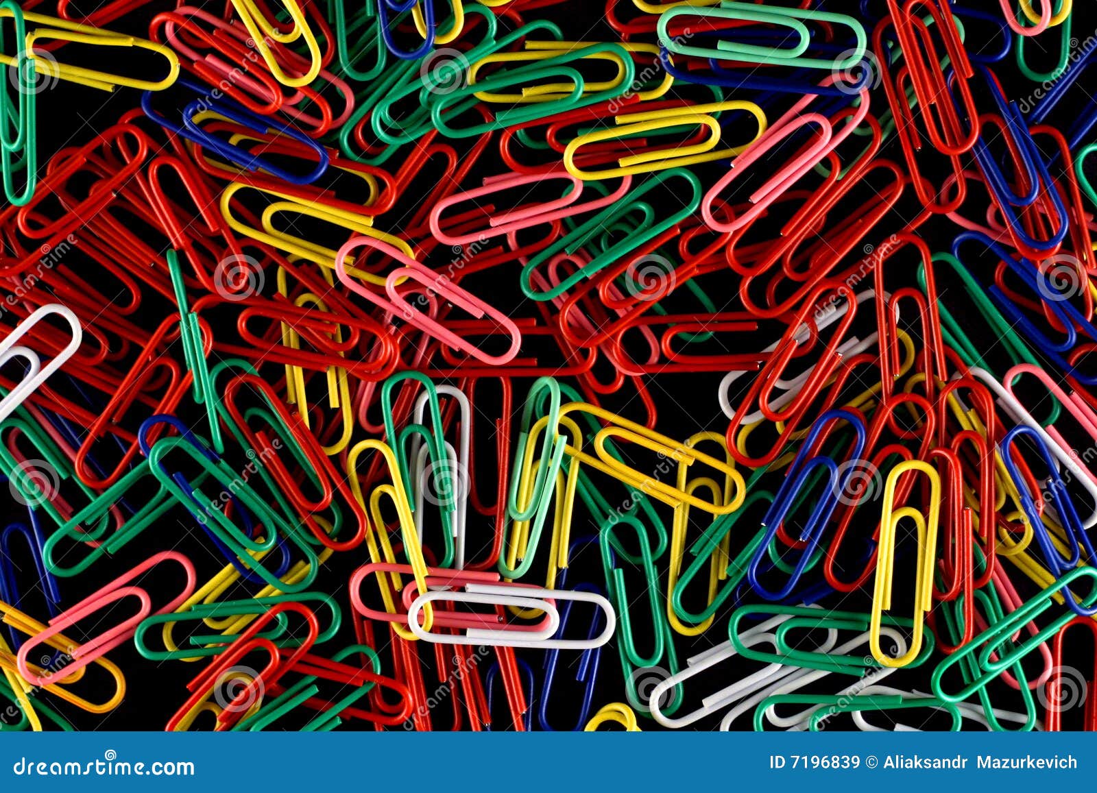 Paper Clips of Different Colors Stock Image - Image of paperclip ...