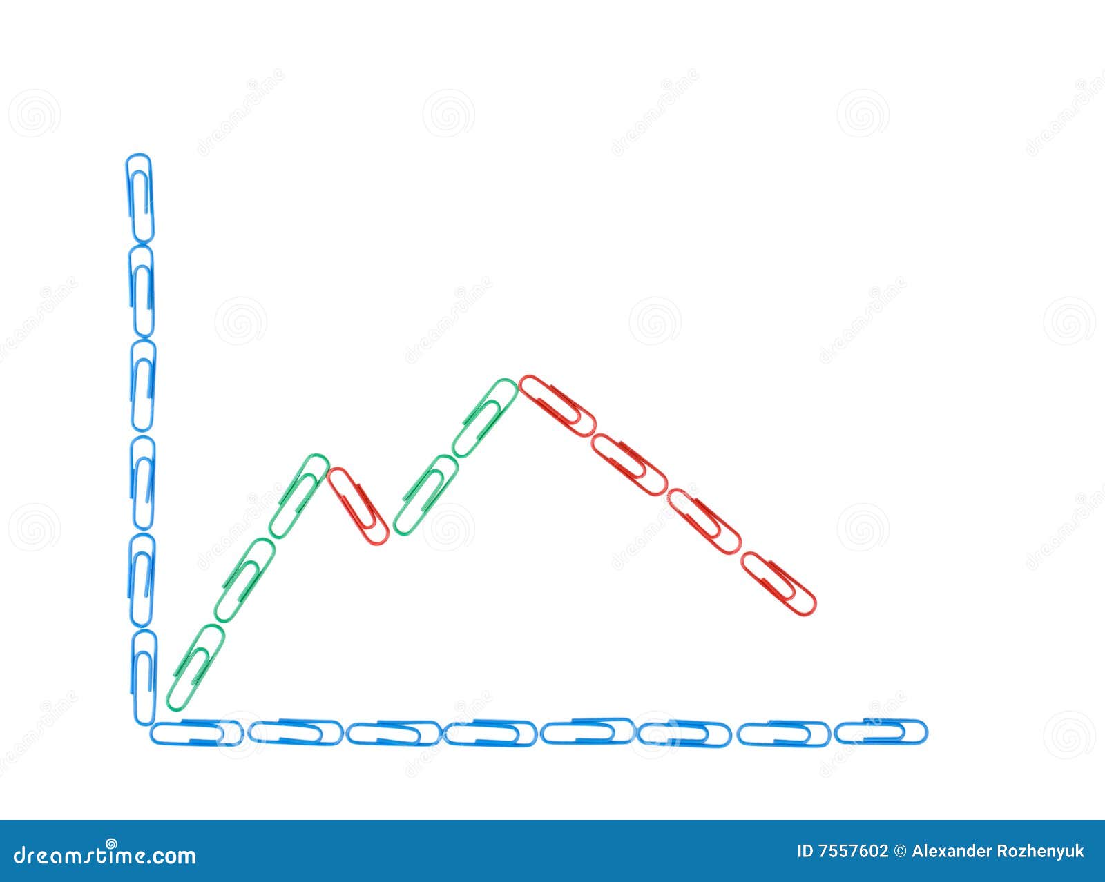 Paper Clips Economic Diagram Stock Photo - Image of economics, close ...