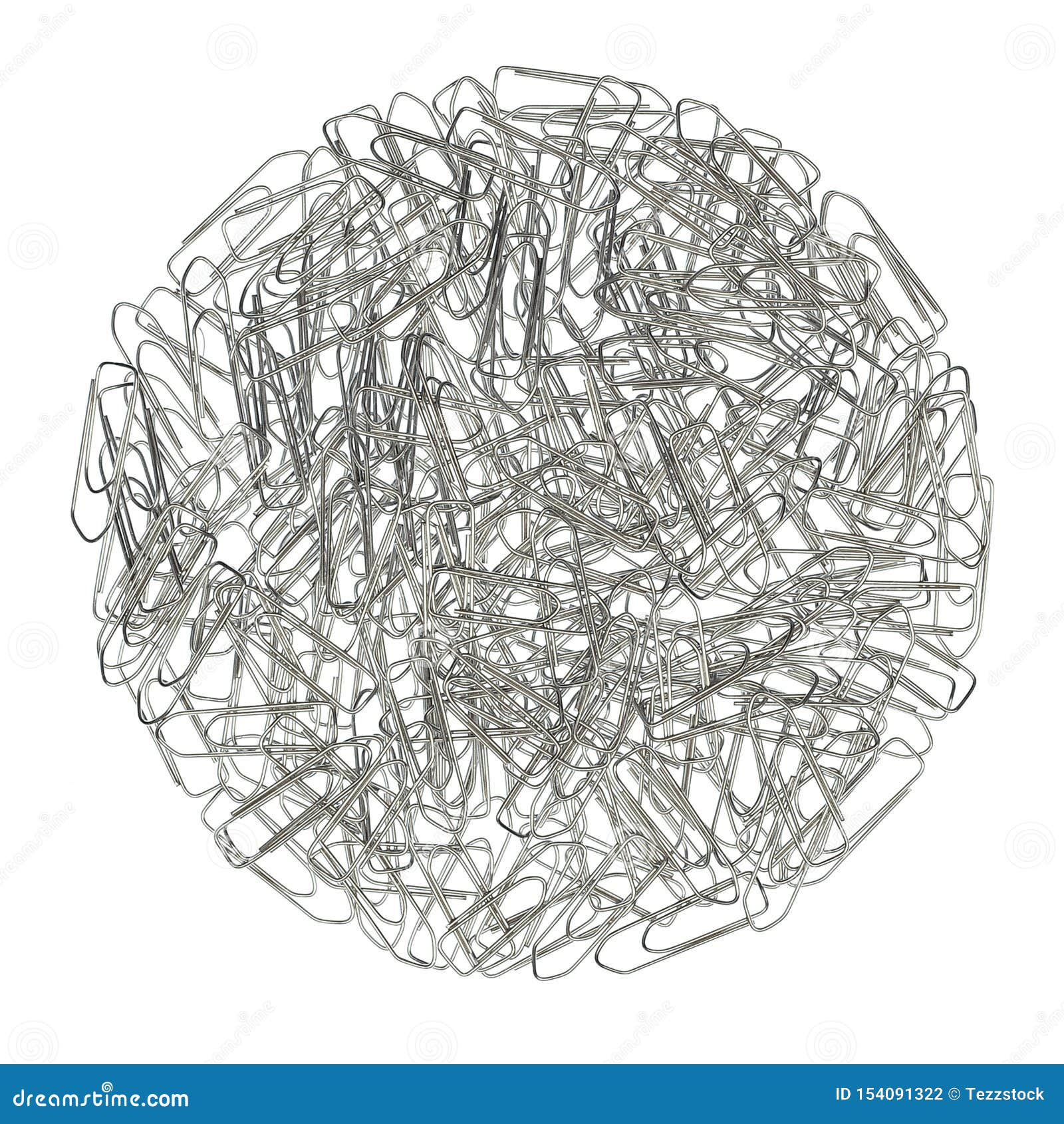 Paper Clips in the Form of a Circle Stock Photo - Image of lots, silver ...