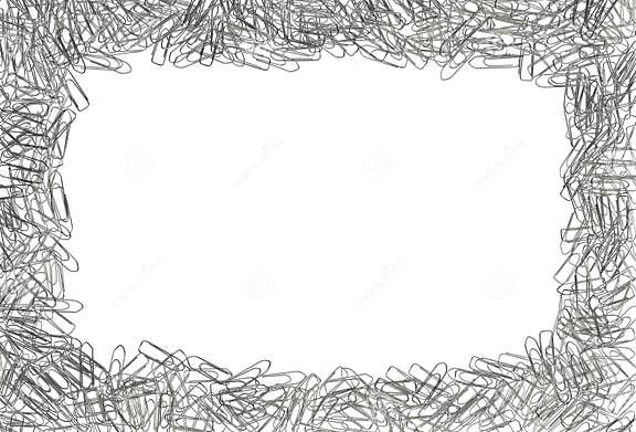 Paper Clips Forming a Rectangular Frame Stock Image - Image of lots ...