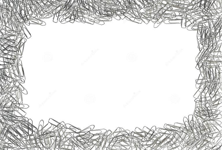 Paper Clips Forming a Rectangular Frame Stock Image - Image of lots ...