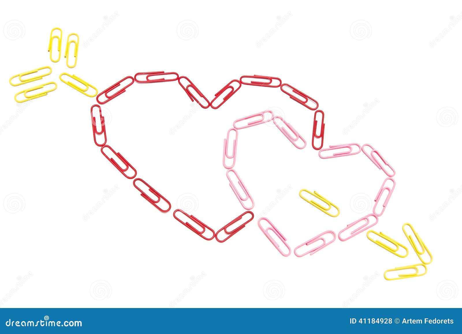 Paper clips hearts stock photo. Image of abstract, heart - 41184928
