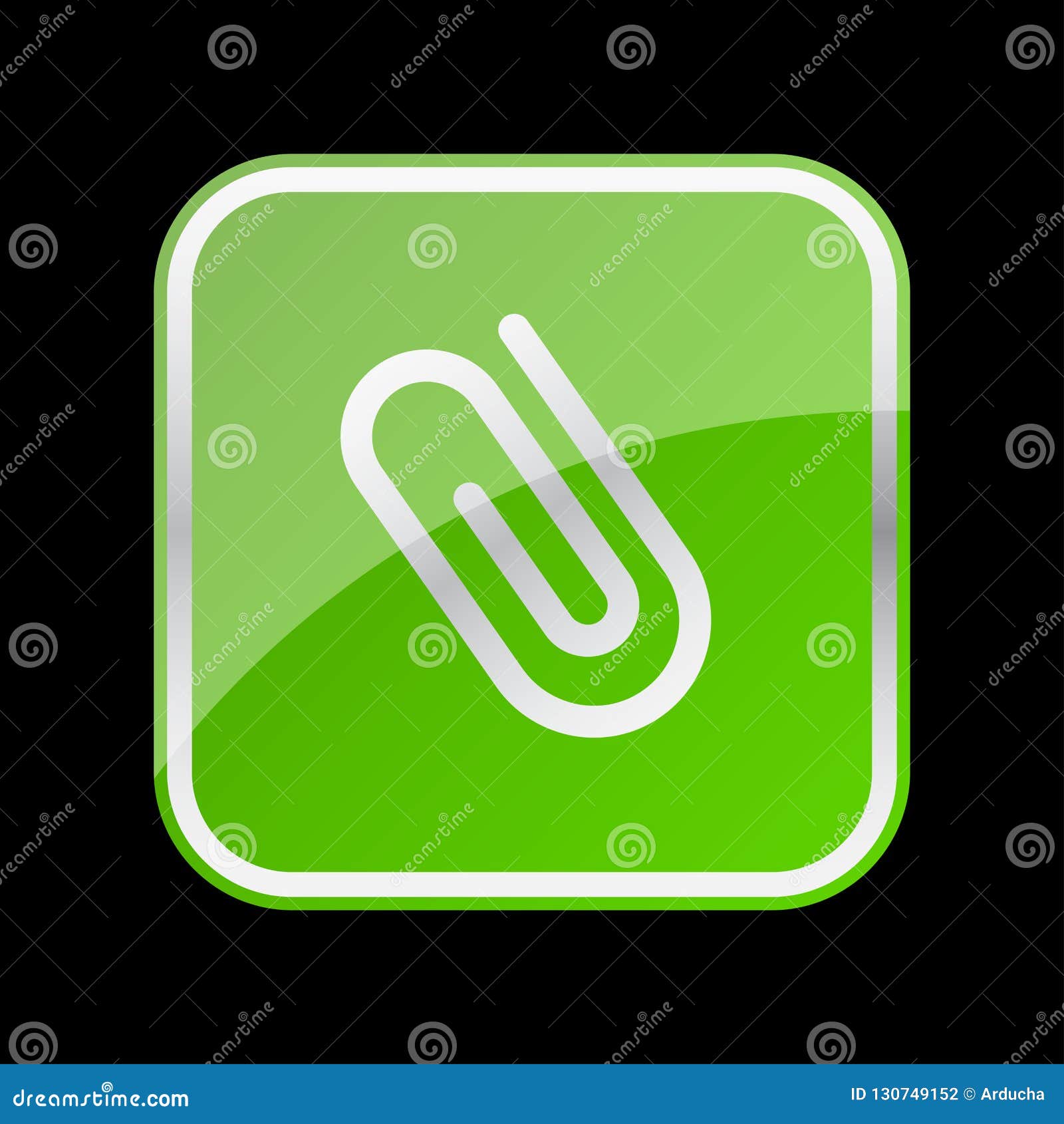Paper Clips Icon of Additional File Document Stock Illustration ...