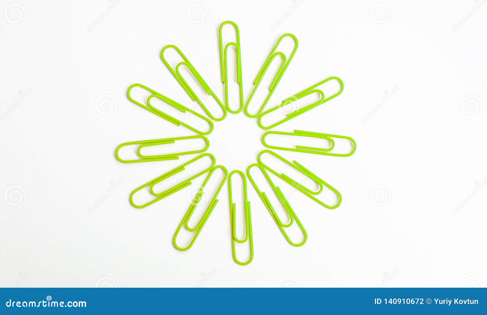 Paper Clips Isolated Daisy Flower Sun Color Stock Photo - Image of ...