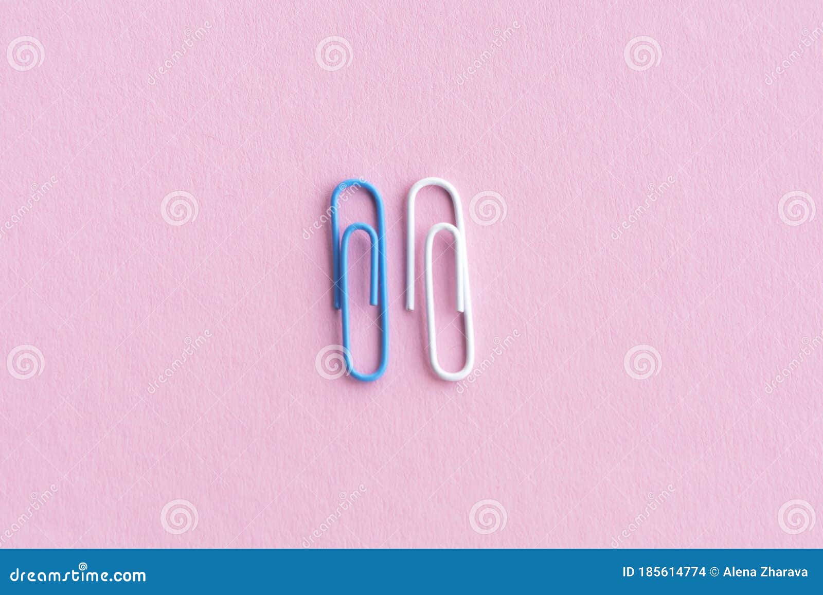 Paper Clips on a Pastel Background. the Idea for the Design of School ...