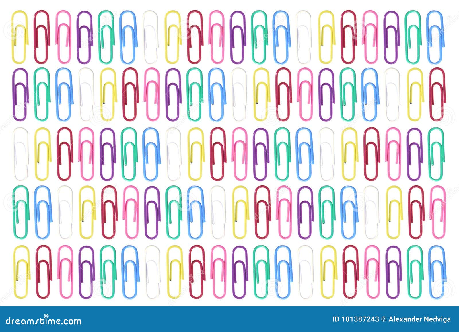 Paper Clips Pattern stock image. Image of isolated, paperclip - 181387243
