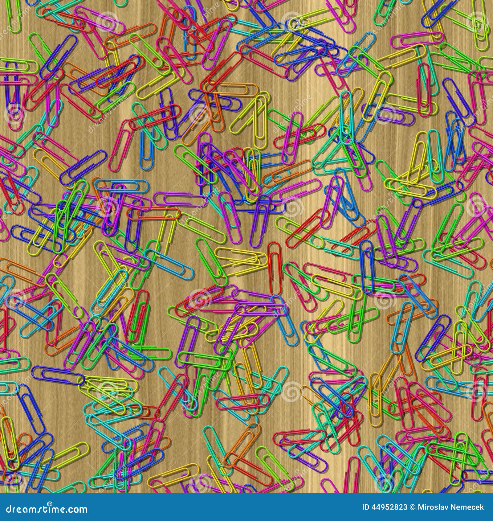 Paper Clips Seamless Generated Wood Texture Background Stock ...