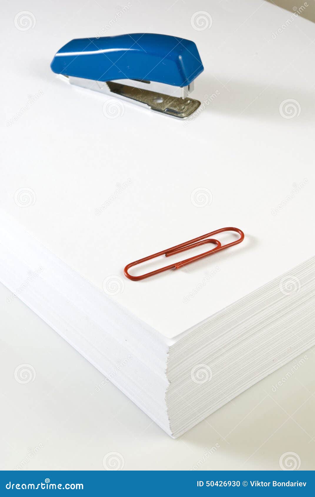 Paper clips and stapler stock photo. Image of occupation - 50426930