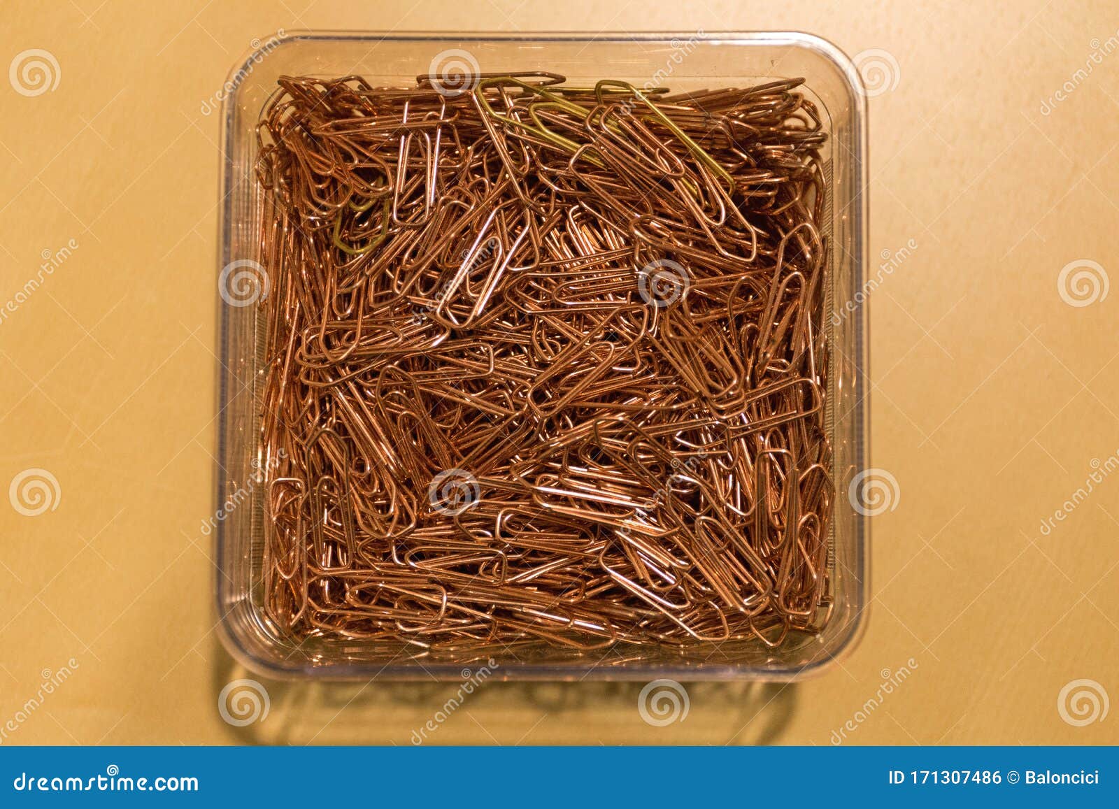 Paper Clips Table stock photo. Image of office, together - 171307486